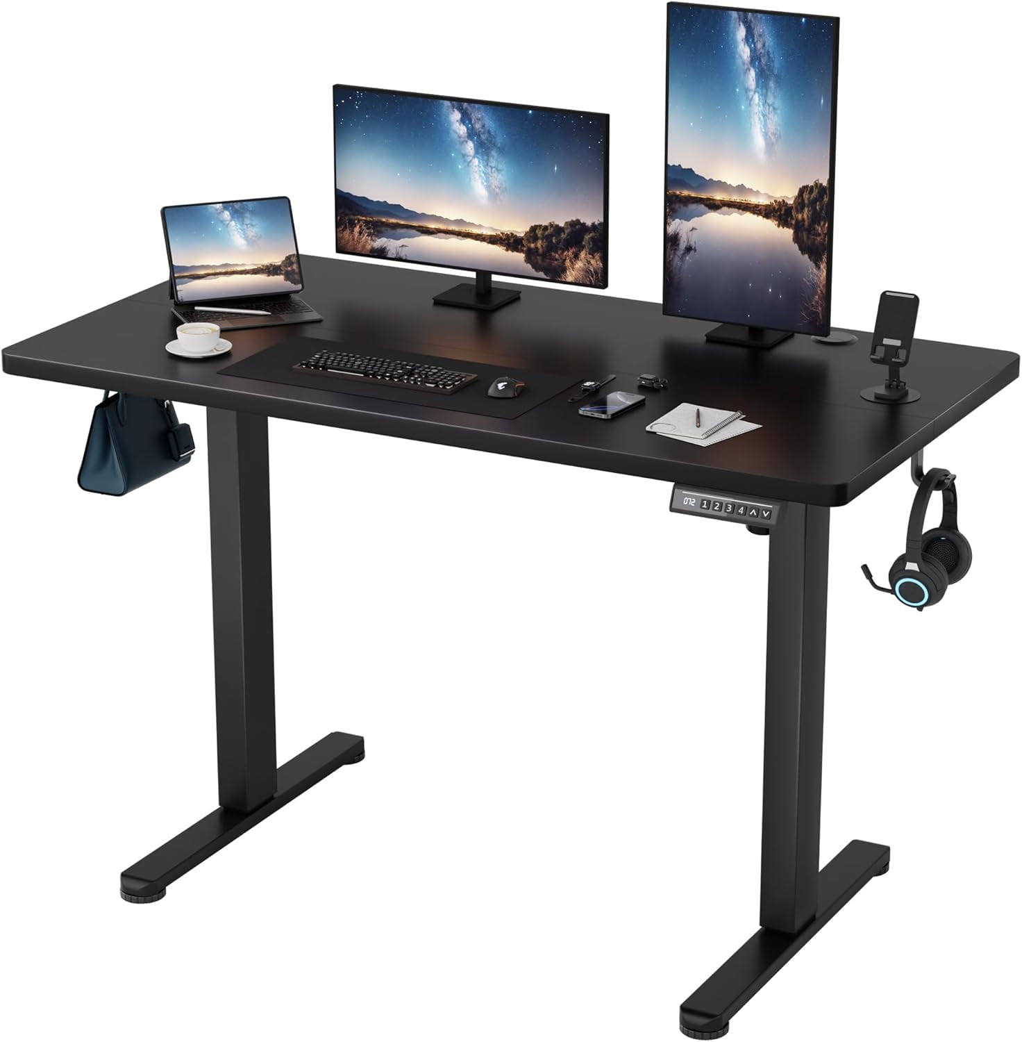 Shahoo 45.2 Inch Standing Desk, Electric Height Adjustable Computer ...