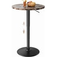 Shahoo Bar Table, Adjustable Height Pub Table 27.4-36 Inches, Cocktail ...