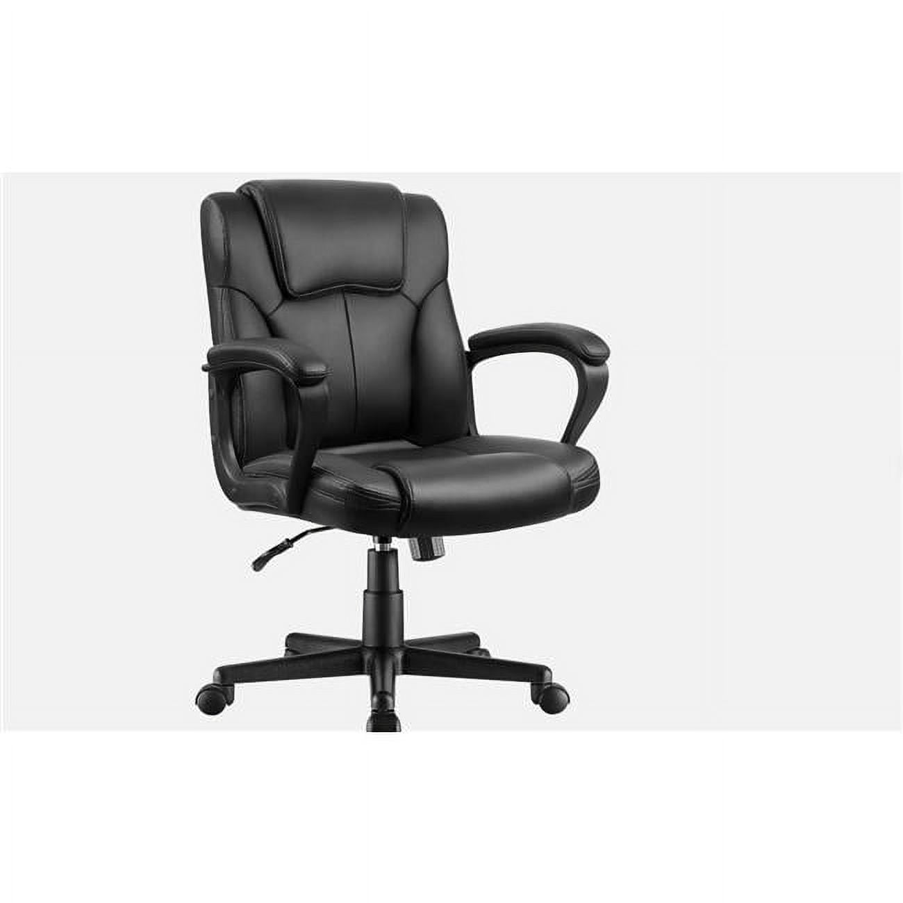 Shahoo Executive Office Chair Swivel Task Seat with Ergonomic Mid Black ...