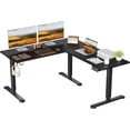 Shahoo L-Shaped Electric Standing Desk, 63 x 55 Inches Height ...