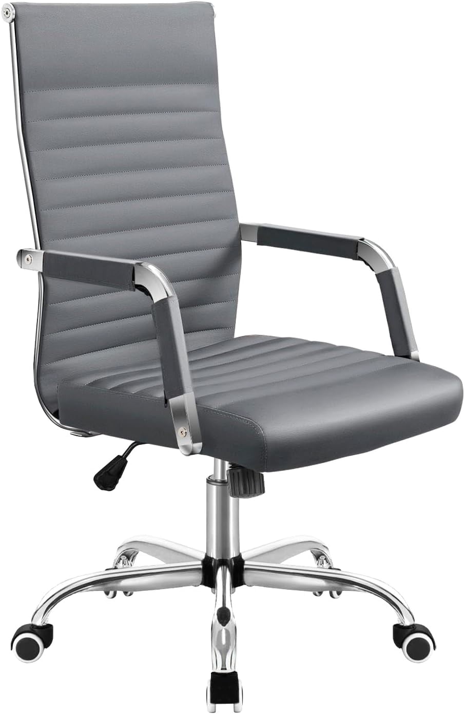 Shahoo PU Leather Office Chair, Mid-Back Executive Swivel Armchair for ...