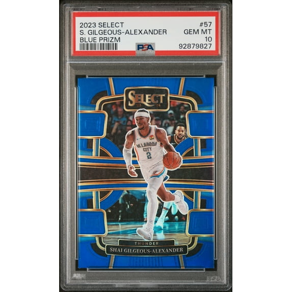 Shai Gilgeous-Alexander 2023 Panini Select Blue Prizm Basketball Card ...