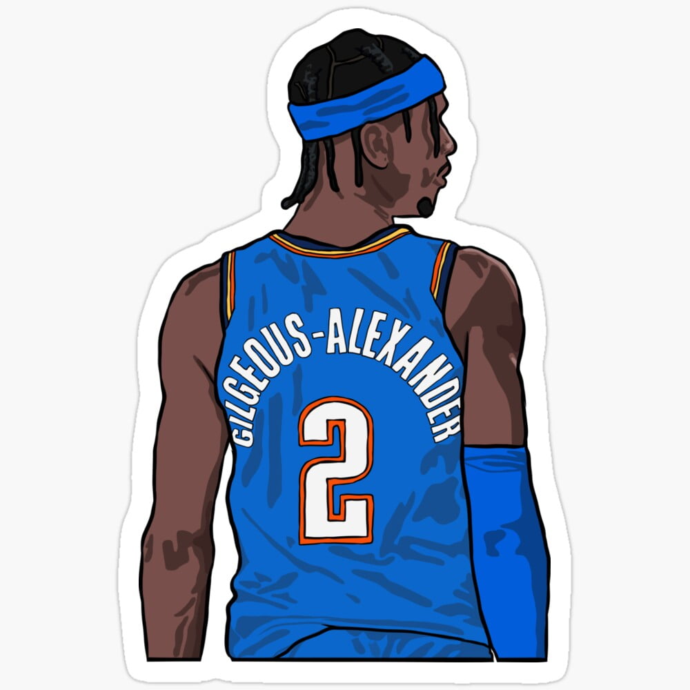 Shai Gilgeous-Alexander Back-To Sticker Phone Decal Water Bottle ...