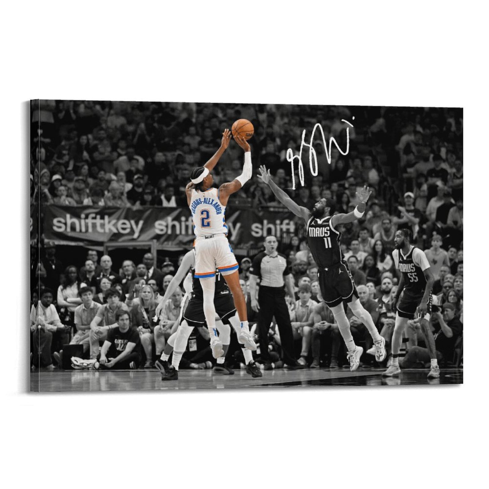Shai Gilgeous-Alexander Basketball Star Poster Painting Vintage Poster ...
