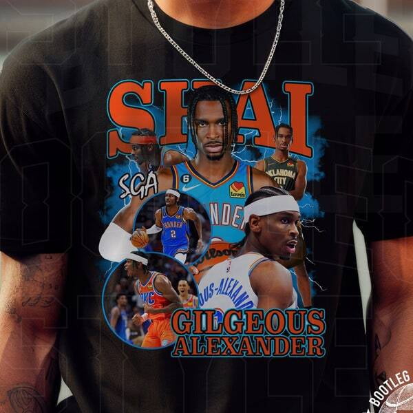 Shai Gilgeous-Alexander Bootleg Style Rap Shirt for Oklahoma Basketball ...