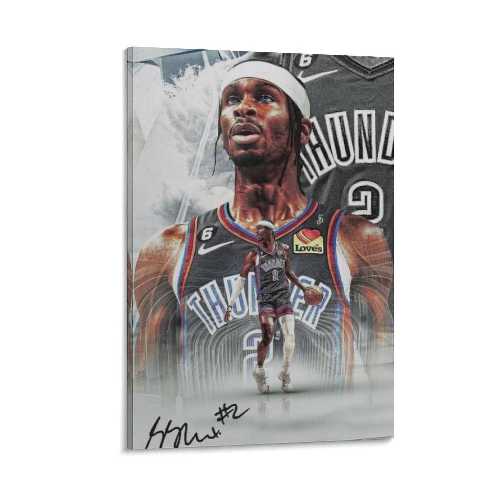 Shai Gilgeous Alexander Canvas Poster Wall Art Poster Picture Print ...