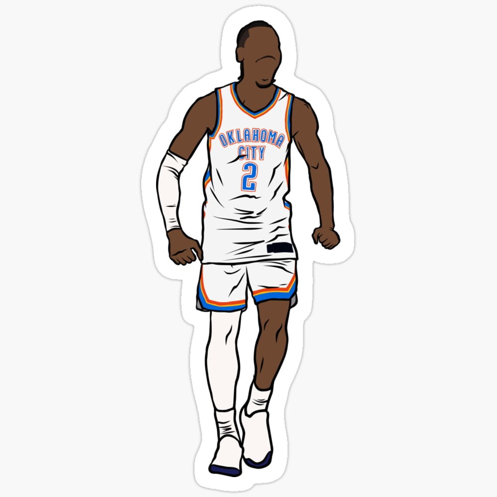 Shai Gilgeous-Alexander Celebration Sticker Phone Decal Water Bottle ...