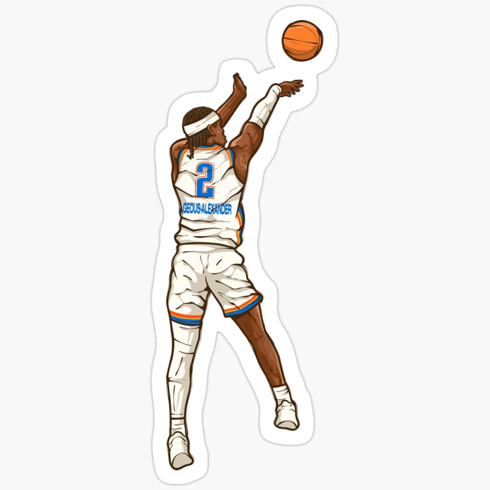 Shai Gilgeous-Alexander Fadeaway Sticker Phone Decal Water Bottle ...