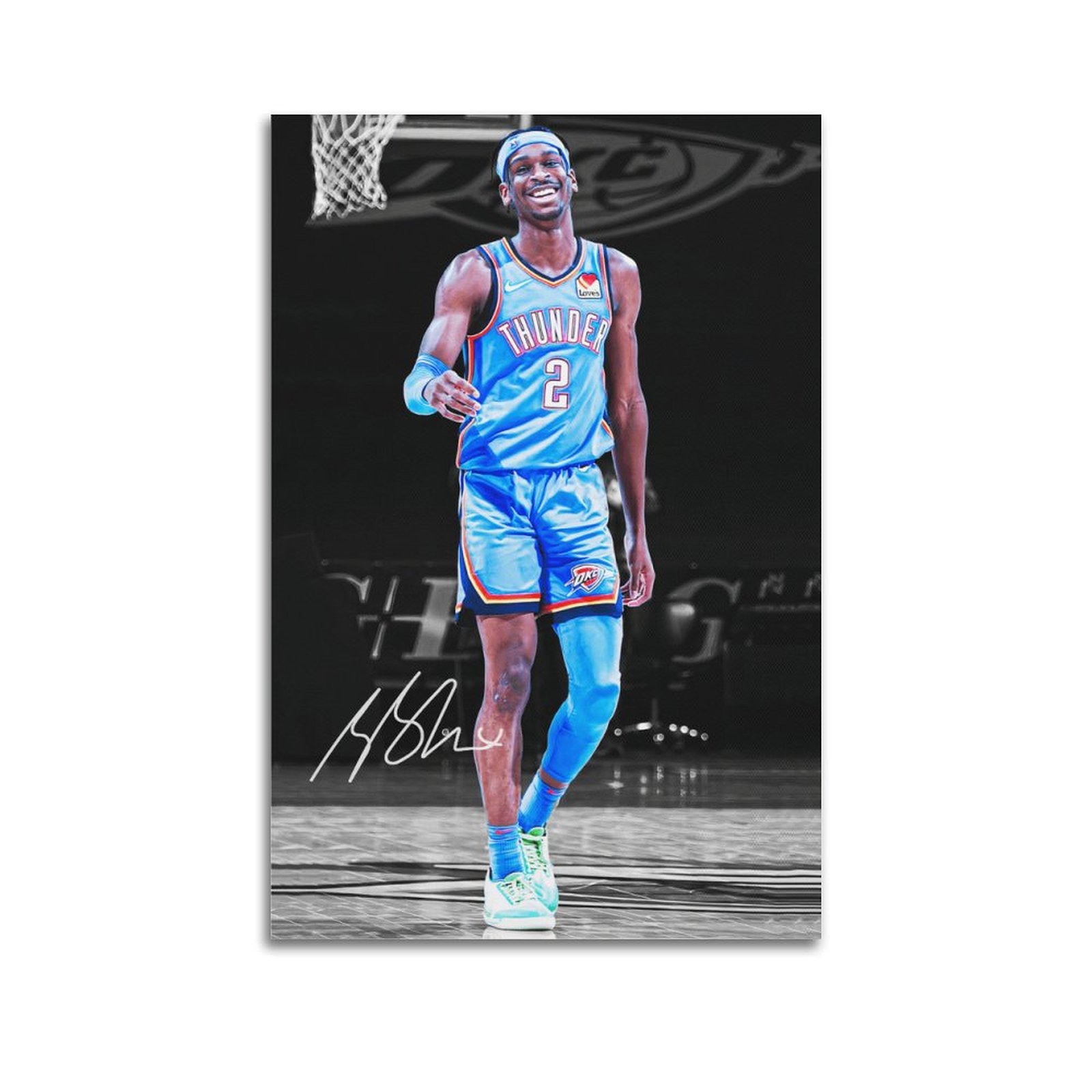 Shai Gilgeous-Alexander Poster Painting Vintage Poster Picture Print ...
