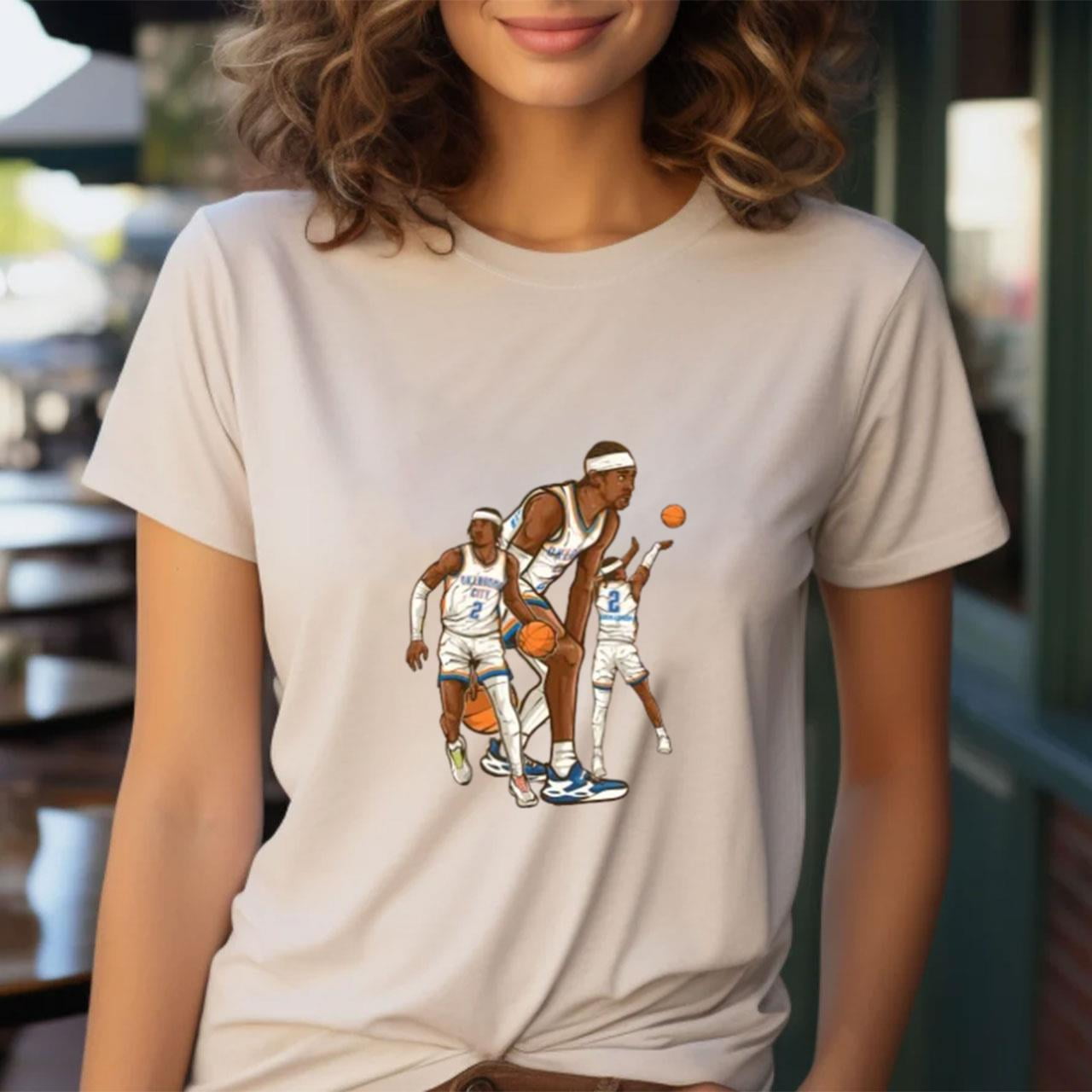 Shai Gilgeous-Alexander SGA Cartoon T-Shirt - Walmart.com