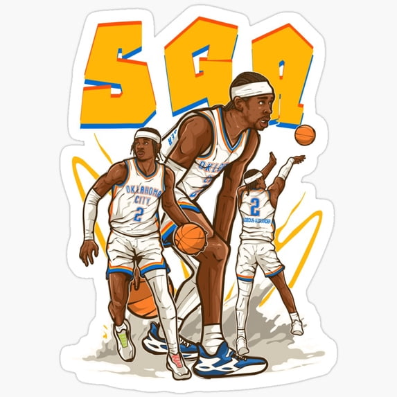 Shai Gilgeous-Alexander Sga Sticker Phone Decal Water Bottle Stickers ...