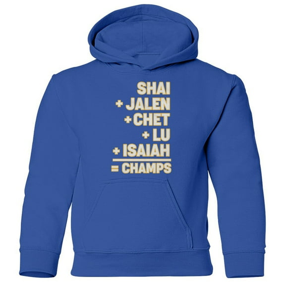 Shai and Jalen and Chet Champs Inspired Bball Tribute Youth Hooded ...