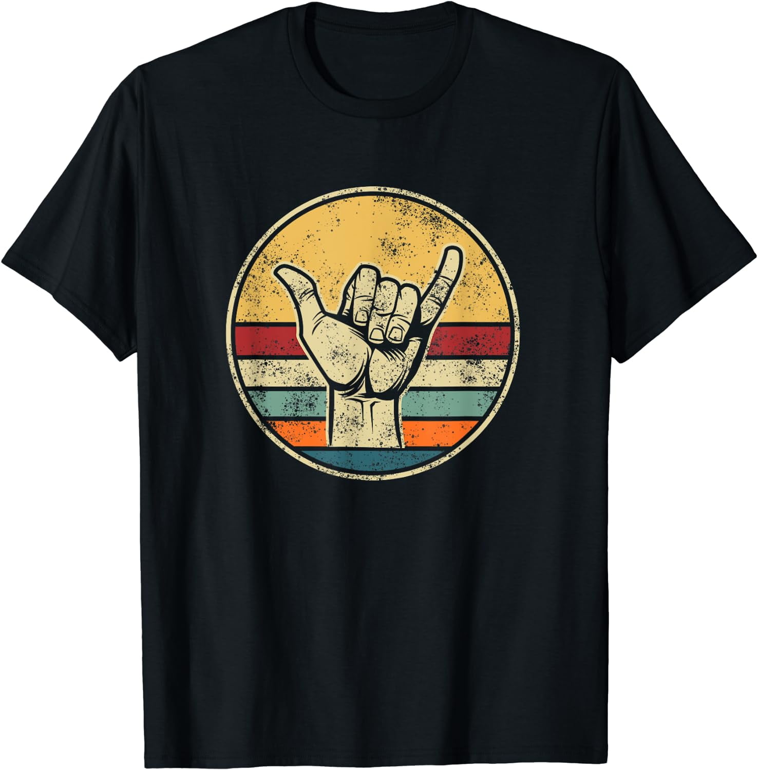 Shaka Good Vibes Hang Loose Surfing Beach Apparel Design T-Shirt ...