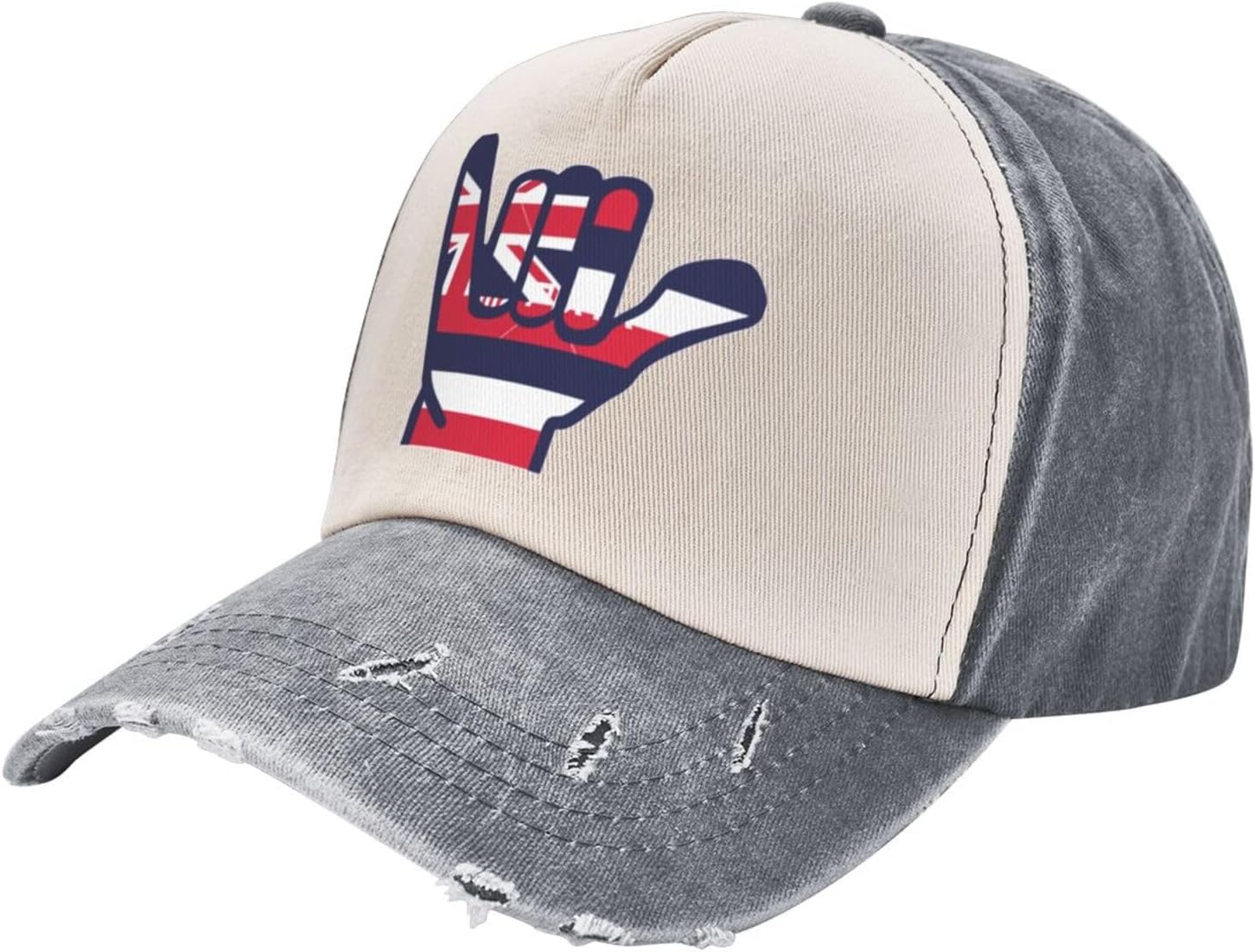 Shaka Hand Hawaii Adult Washed Cowboy Hat Baseball Hat Outdoor Travel ...