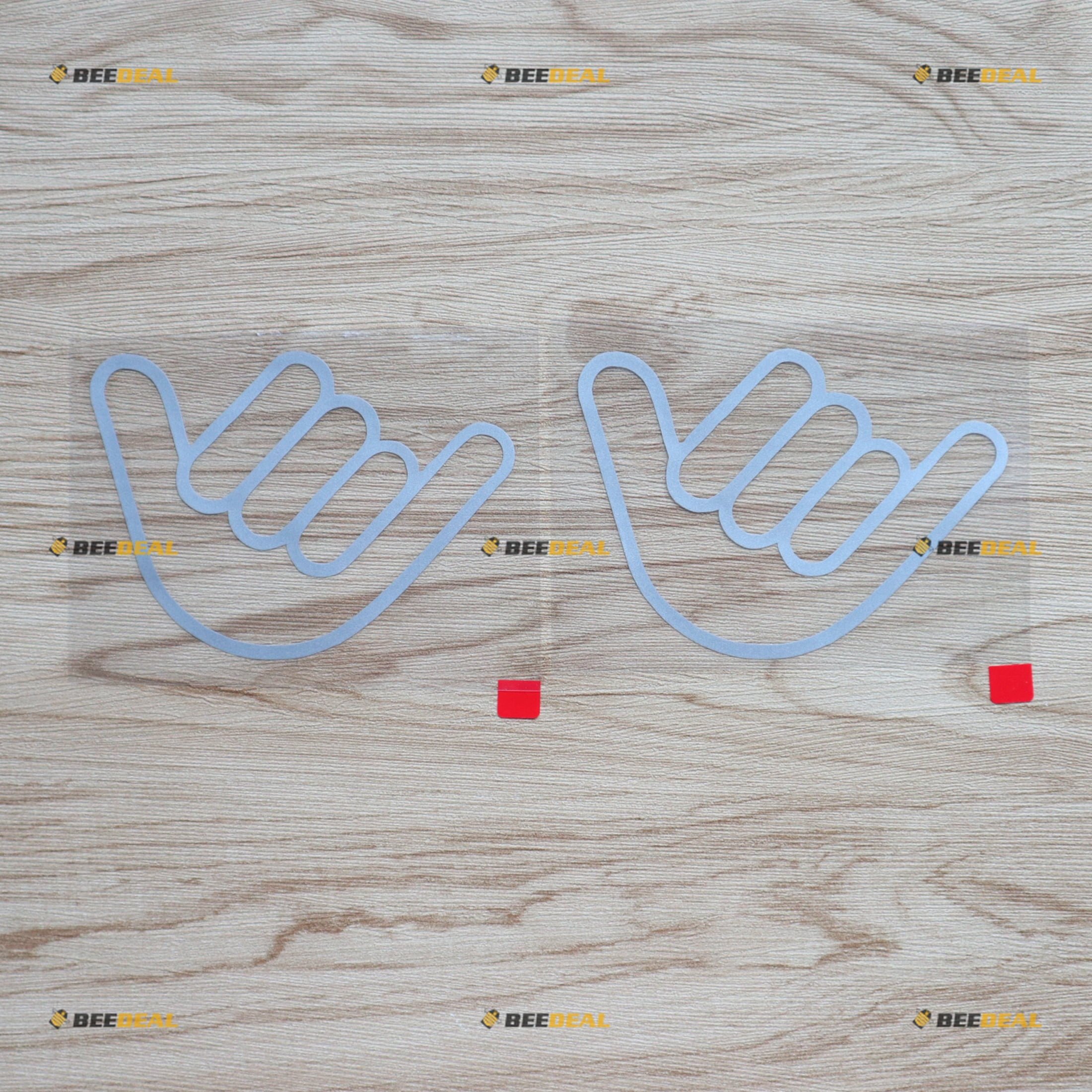 Shaka Sign Hang Loose Decal Sticker Hawaii Hawaiian - 2 Pack Silver, 4 ...