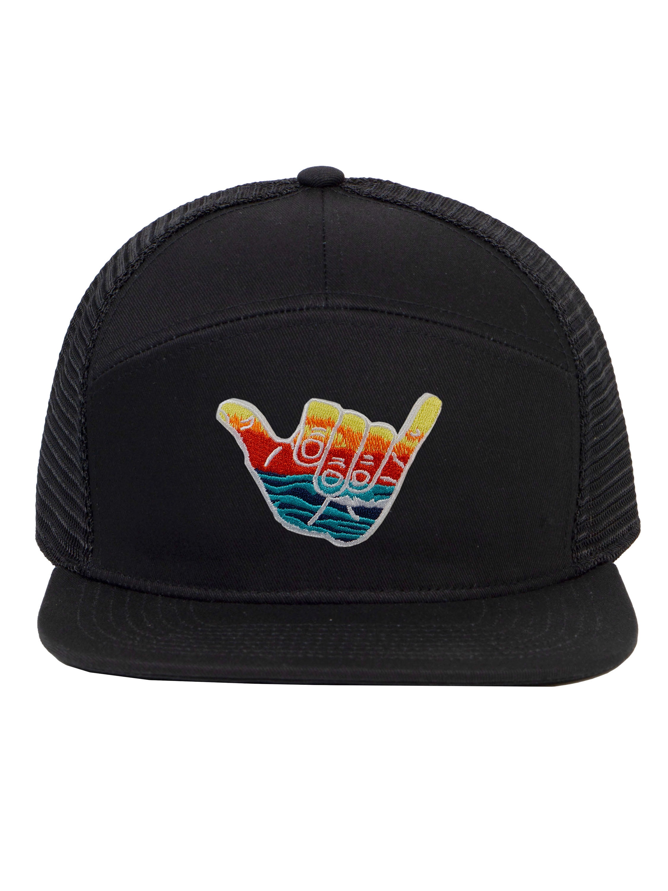 Shaka Waves Surf Trucker Hat - 7 Panel Cap For Men , Black - Walmart.com