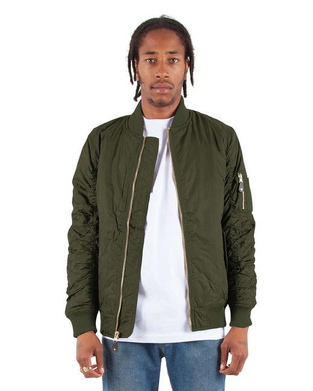 Shaka Wear Adult Bomber Jacket XL OLIVE - Walmart.com