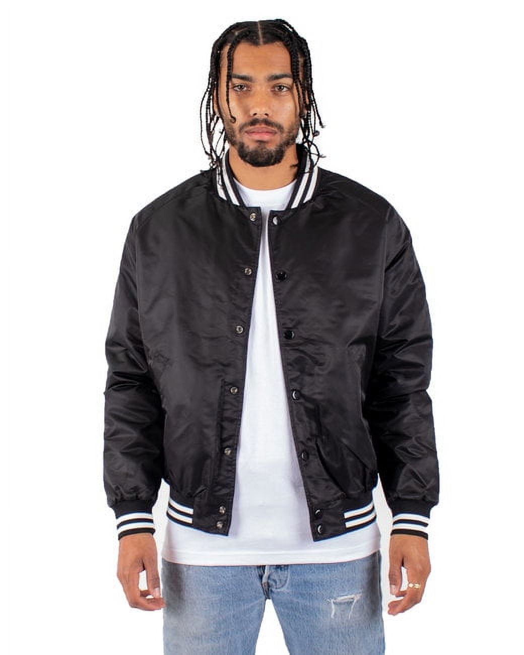 Shaka Wear Men's College Baseball Varsity Bomber Stadium Jacket, Water ...