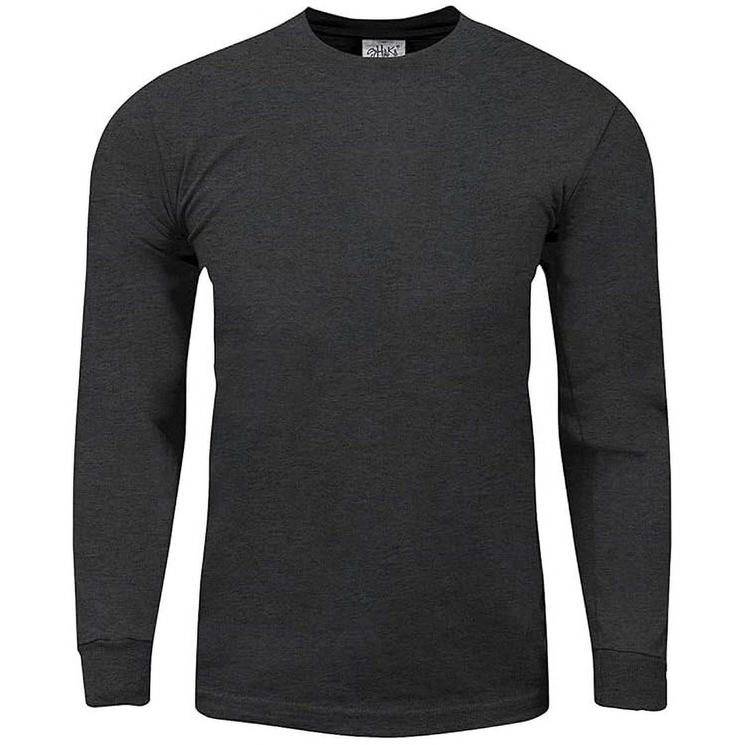 Shaka Wear Men's Max Heavyweight Cotton Long Sleeve Crew Neck T-Shirt ...