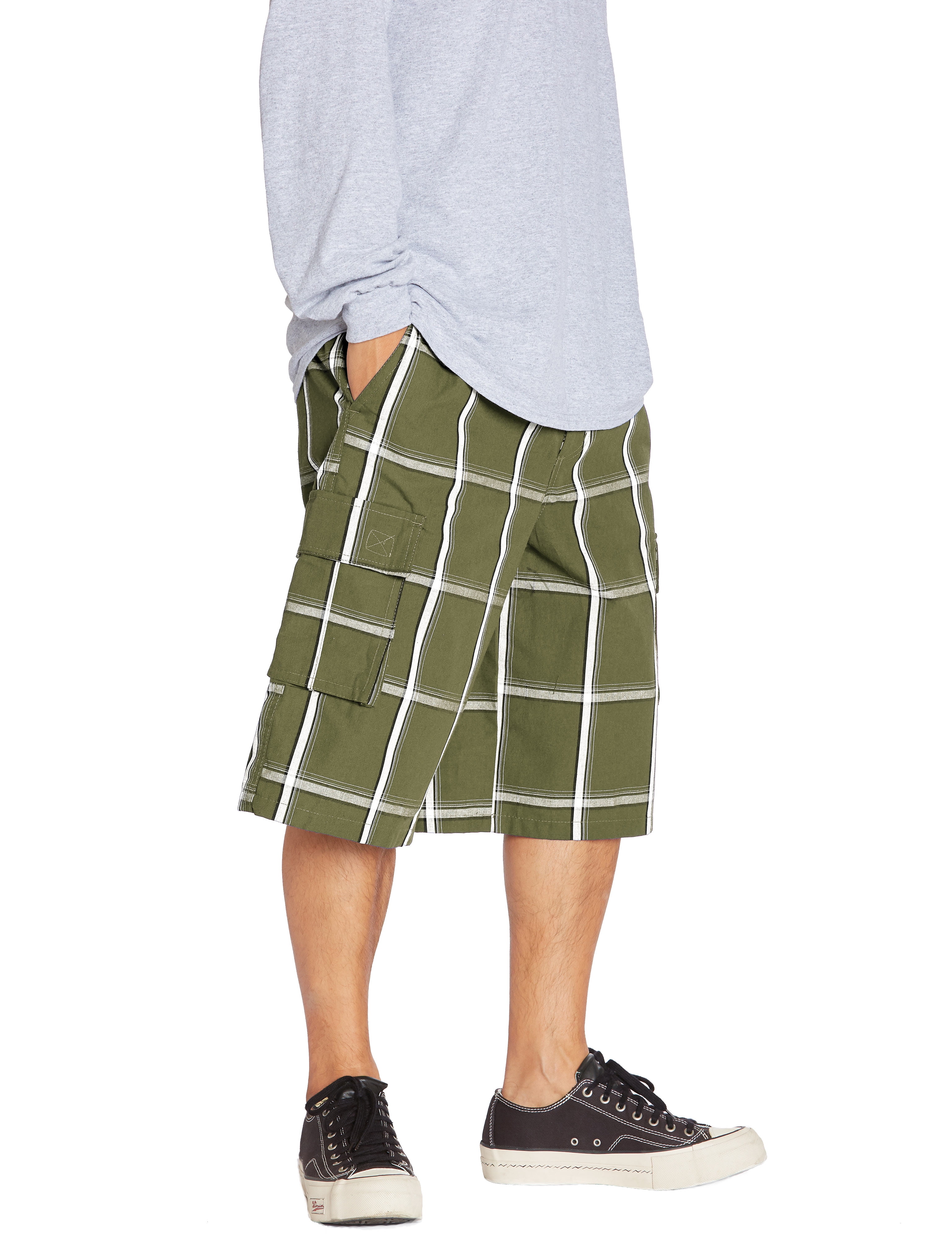 Shaka Wear Men's Relaxed Fit Plaid Cargo Shorts S~5XL - Walmart.com