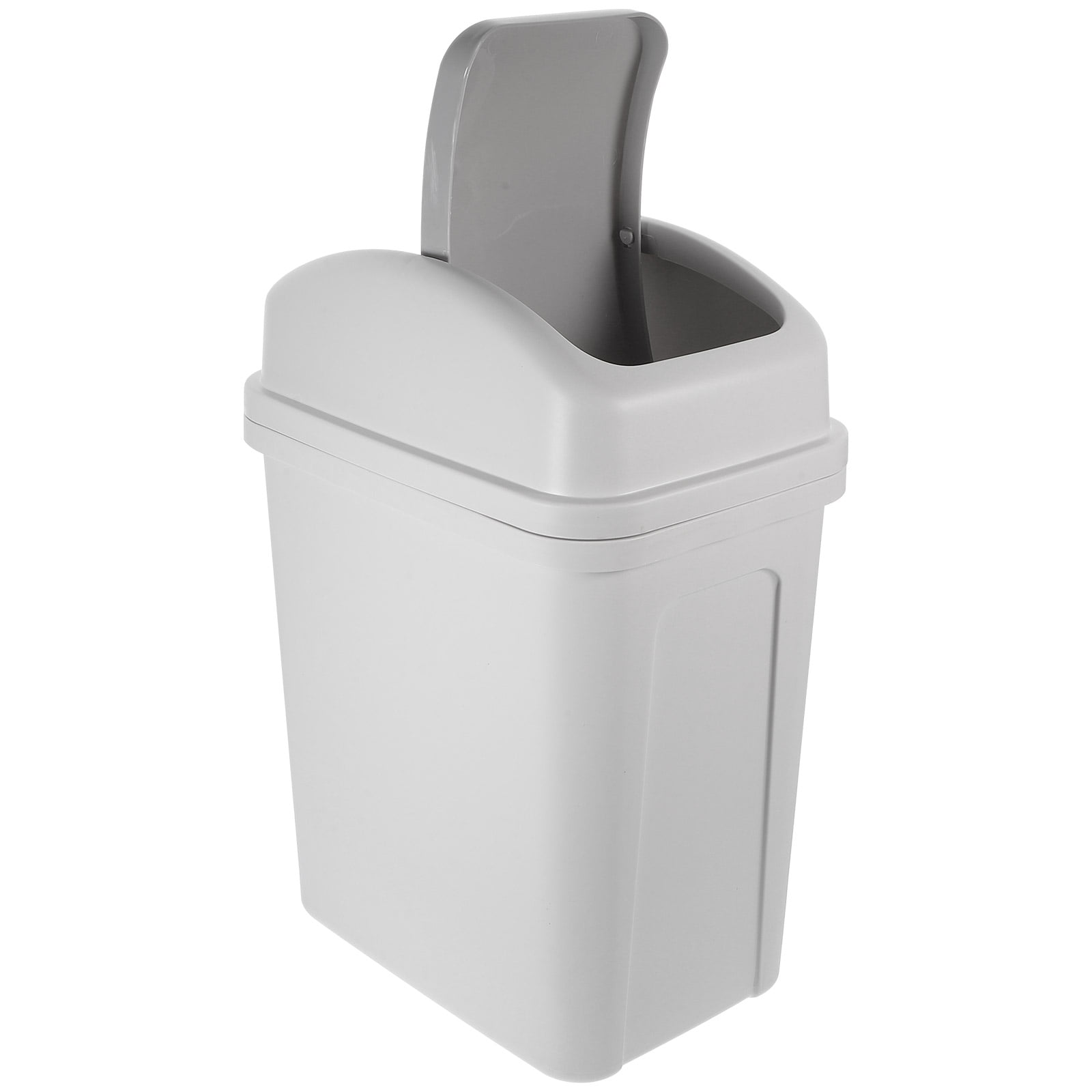 Shake Lid Trash Can Bag Bin Laundry Basket Gold Office White - Walmart.com