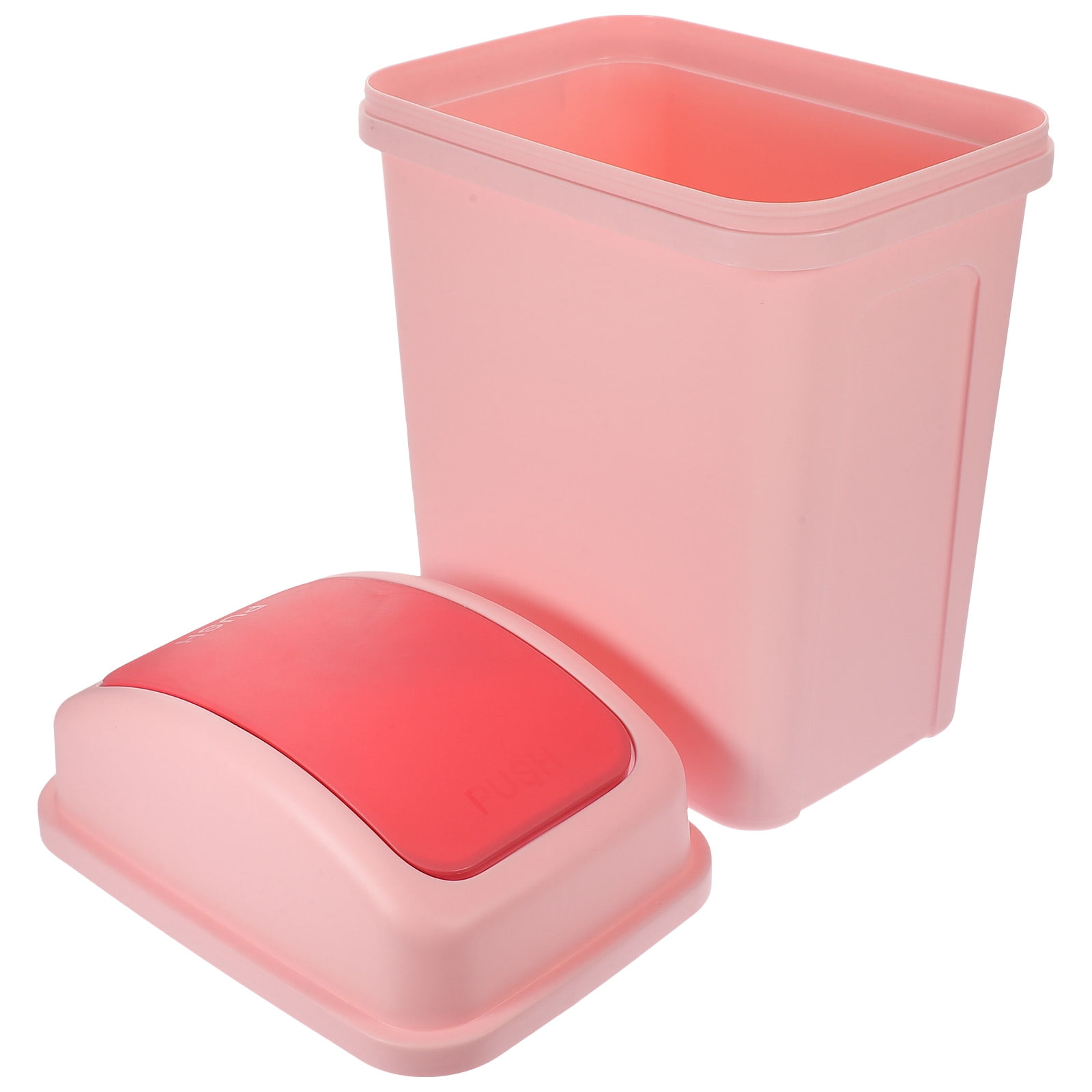 Shake Lid Trash Can Hanging Kitchen Food Scrap Bin Office Car Pink ...