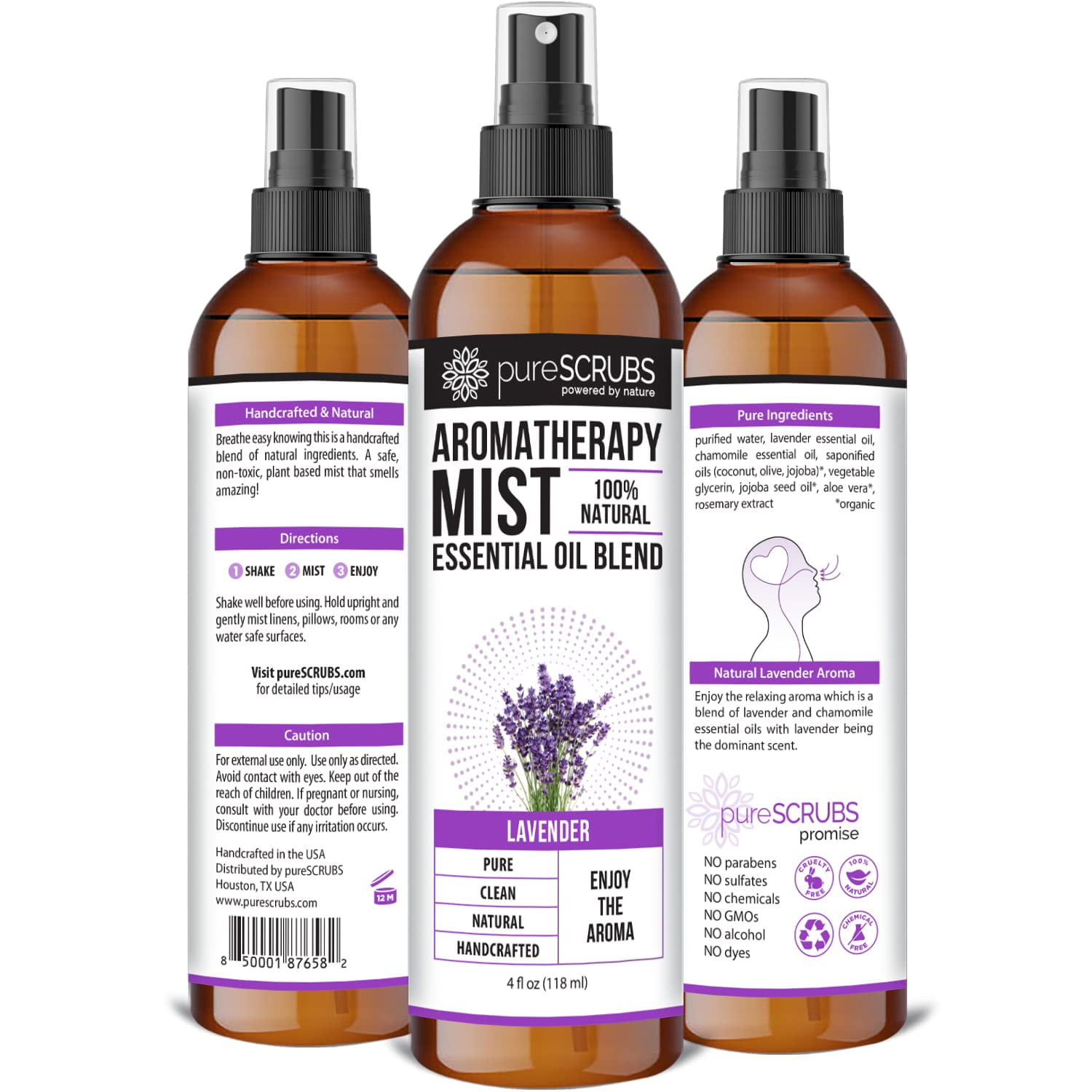 Shake, Mist & Enjoy - pureSCRUBS Premium Lavender Aromatherapy Sleep ...