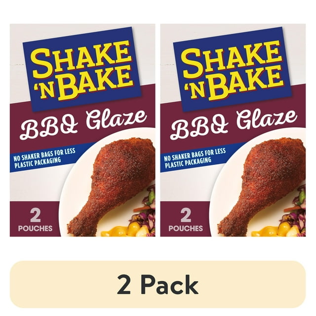 (2 pack) Shake 'N Bake BBQ Glaze Seasoned Coating Mix, 6 oz Box, 2 ct ...