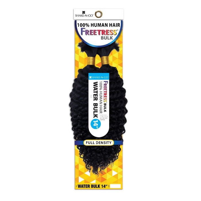 Shake N Go Freetress Bulk 100% Human Hair Braids - WATER BULK 14 ...