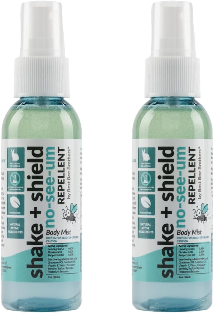 Shake + Shield No-See-Ums Gnat Spray – Non-Greasy Bug Spray Body Mist ...