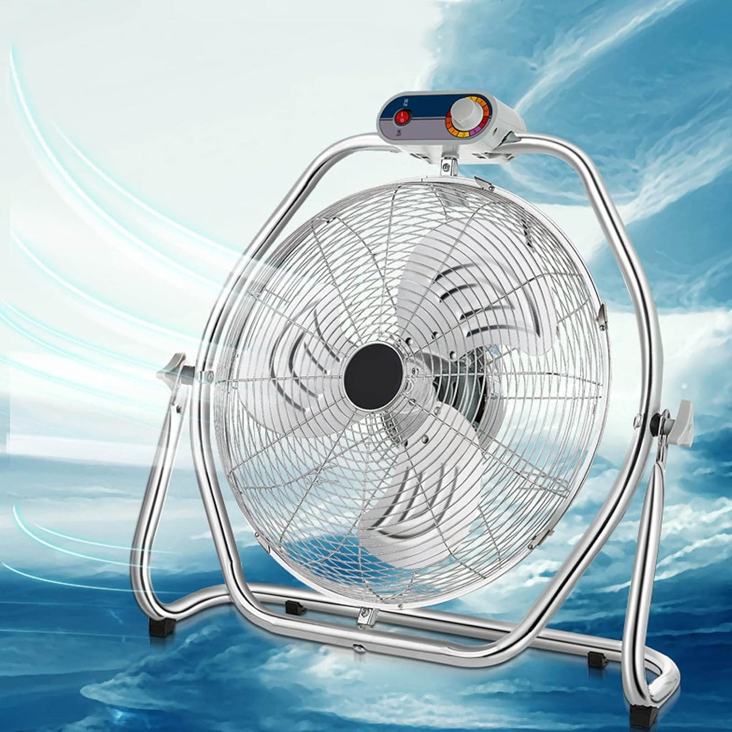 Shakeable Head High Velocity Heavy Duty Metal Industrial Floor Fans ...
