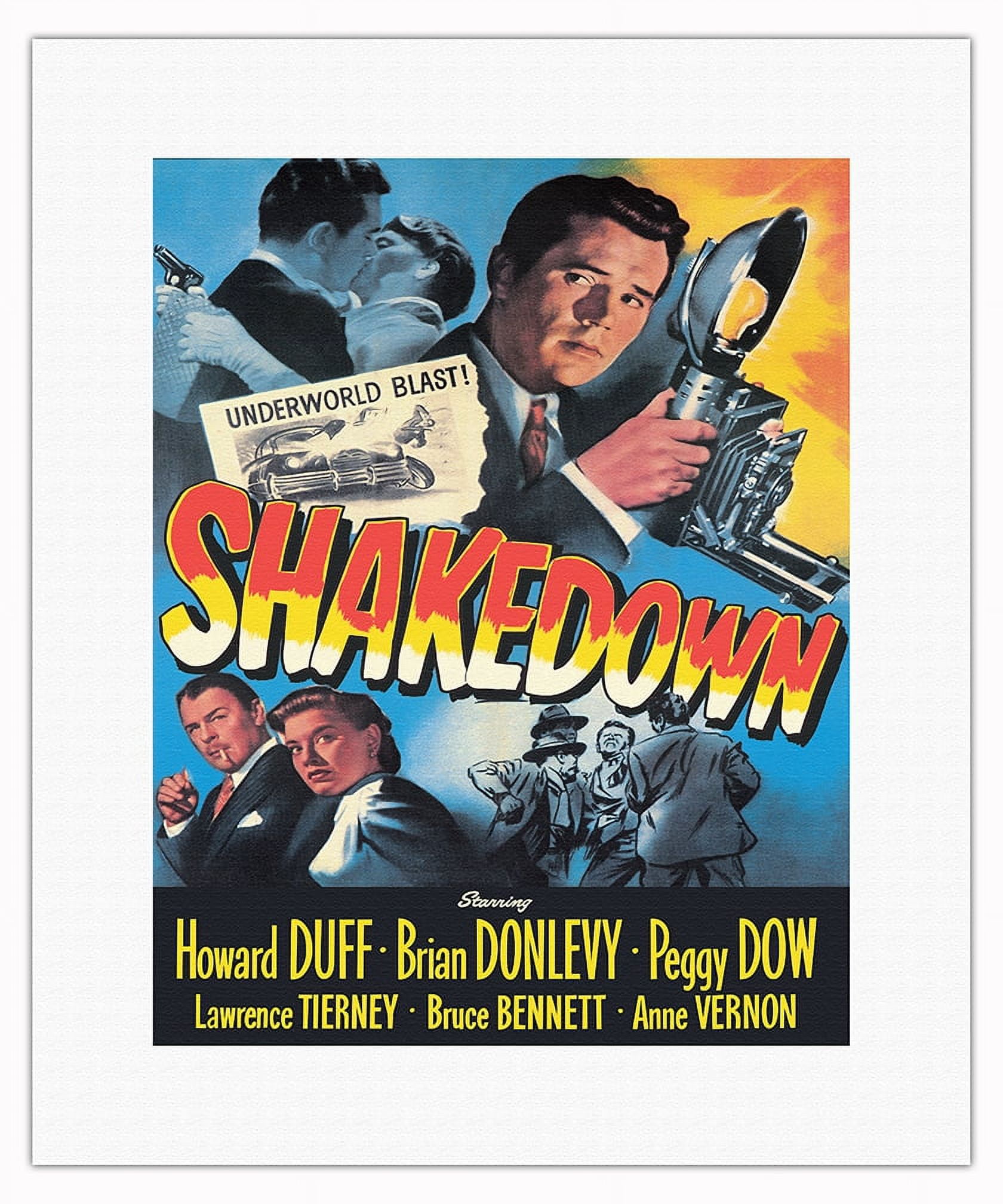 Shakedown - Starring Howard Duff & Brian Donlevy - Vintage Film Noir Movie Poster c.1950 - Fine ...