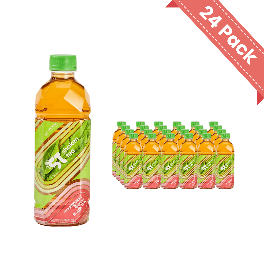 Shaken Tea - Strawberry Jasmine Black Tea, 16.9 fl oz bottles (Pack of ...