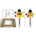 Free Shipping! Shaker 2 Bit Rail and Stile Router Bit Set - 1/4" Shank ...