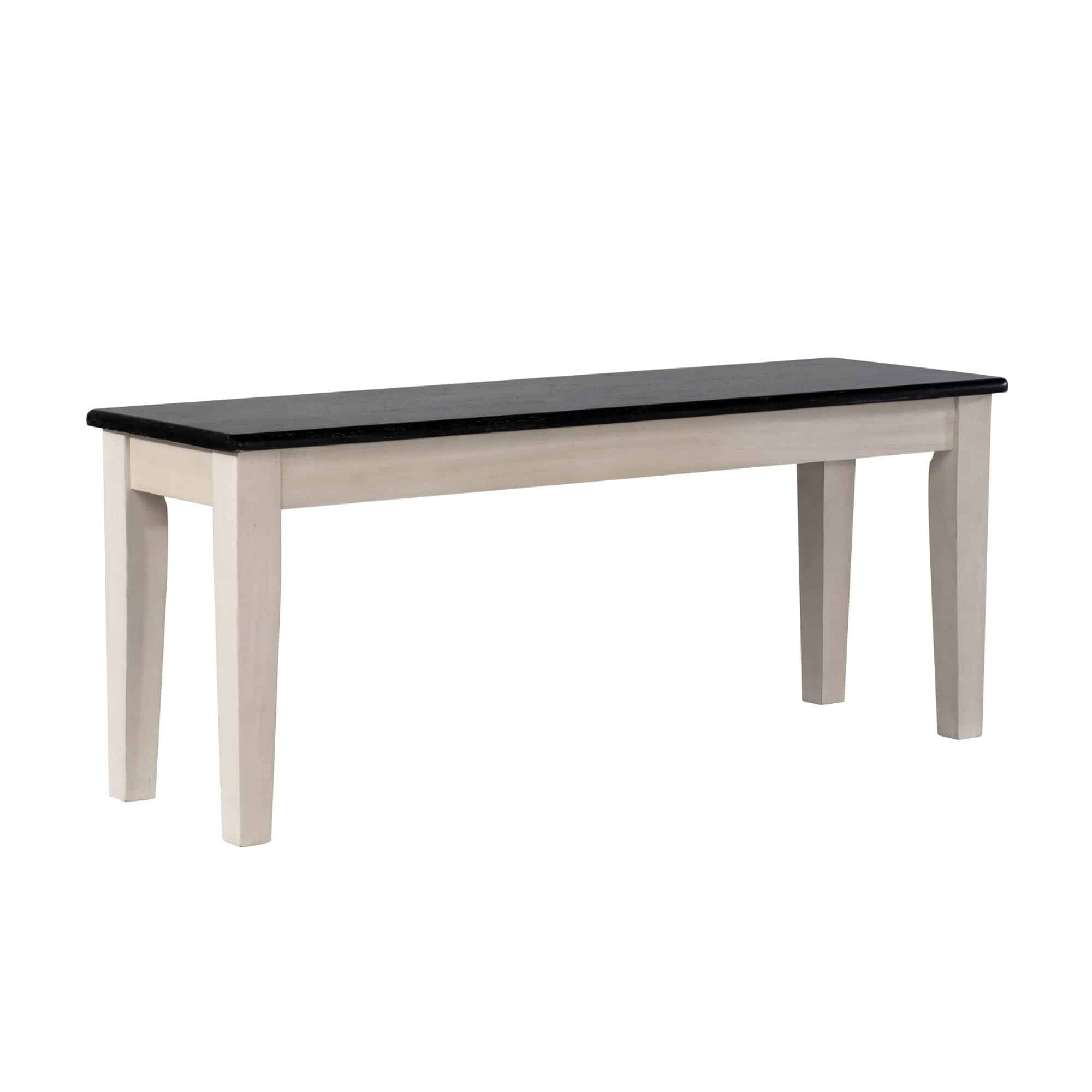 Shaker Backless Dining Bench - European Black Ash/Antique White ...