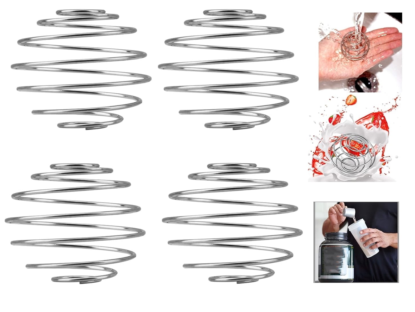 Shaker Balls,304 Stainless Steel Wire Mixing Balls for Protein Shakes ...