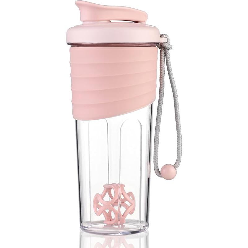 Shaker Bottle for Protein Mixes, 24 oz, Protein Shaker with Whisk Ball ...