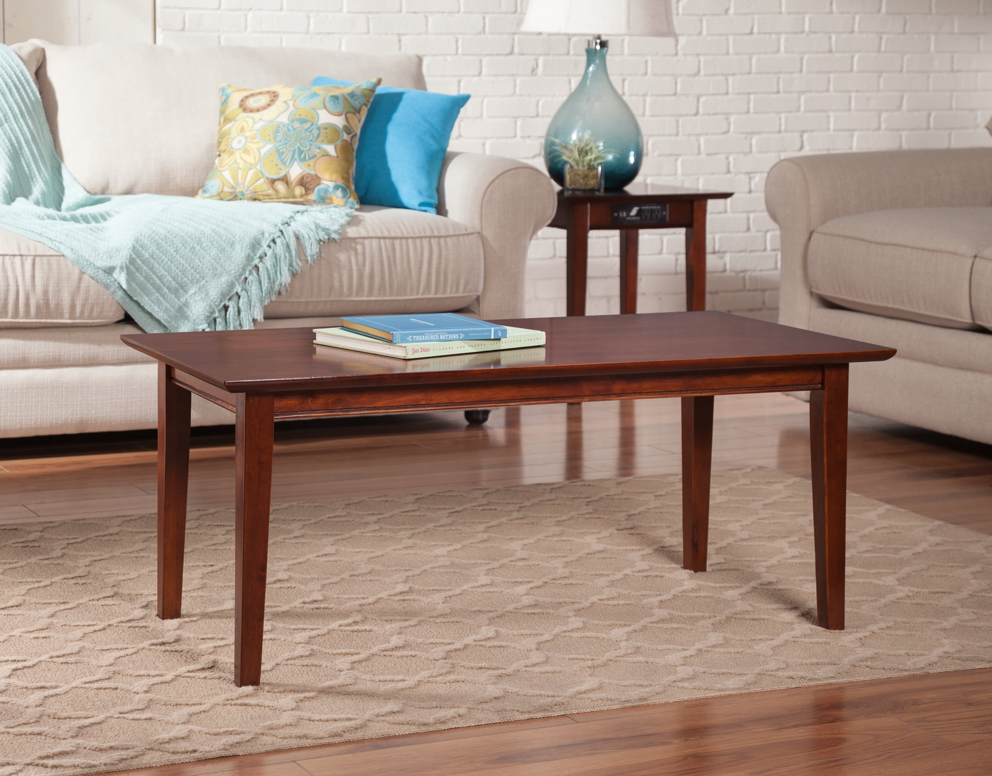 Shaker Coffee Table in Walnut or Caramel - Walmart.com