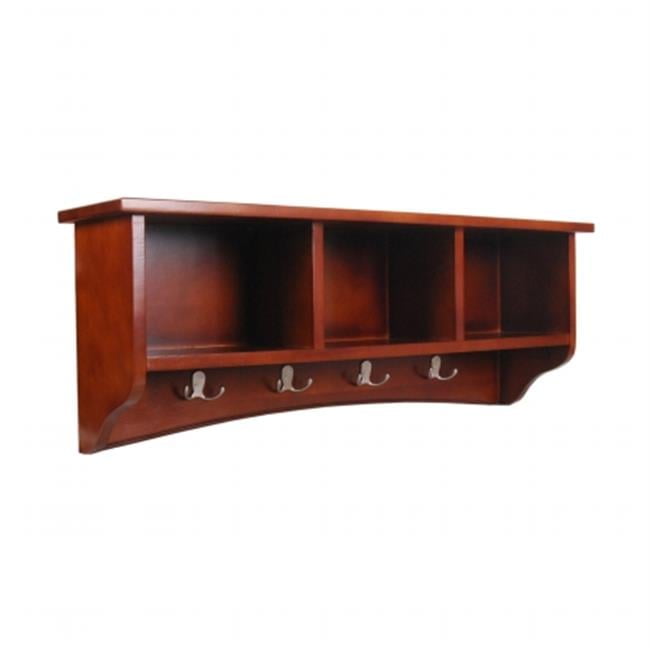 Shaker Cottage Coat Hooks With Storage, Cherry - Walmart.com