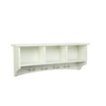 Shaker Cottage Coat Hooks with Storage - Ivory - Walmart.com