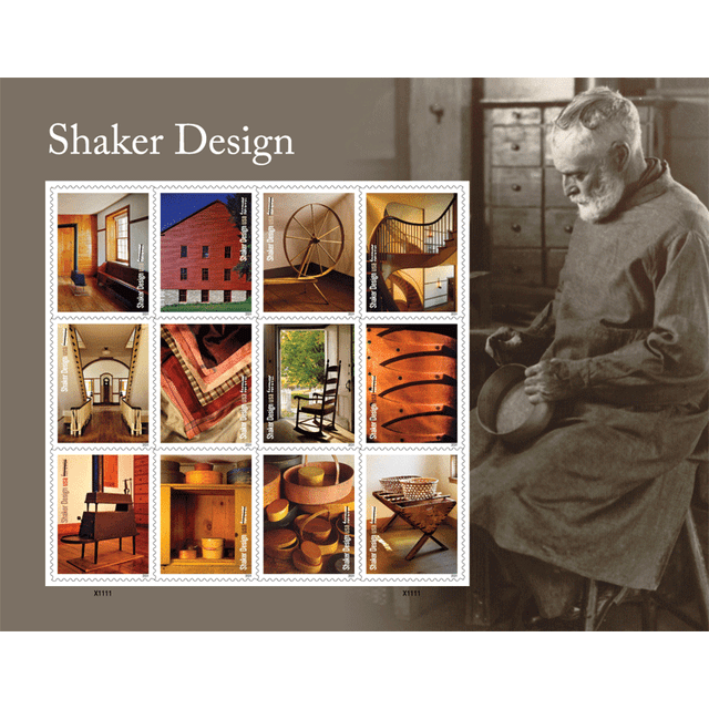 Shaker Design USPS Forever Postage Stamp 1 Sheet of 12 US Postal First ...