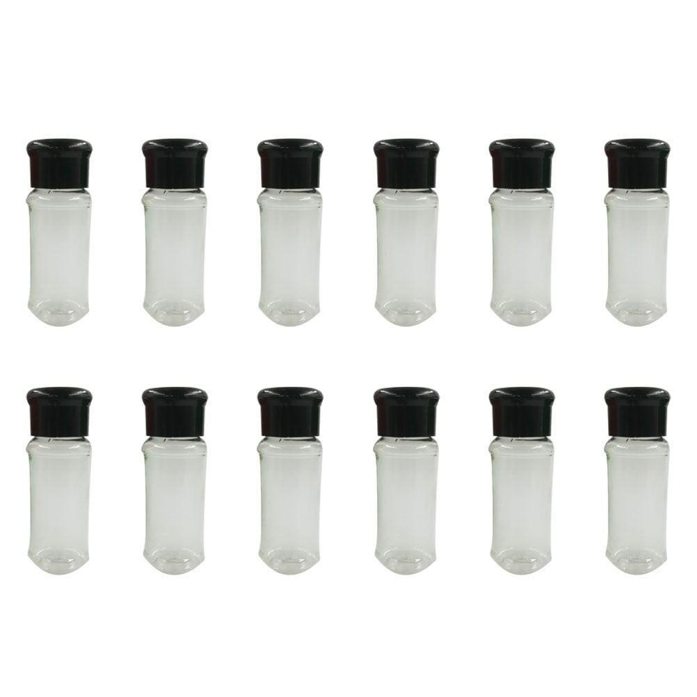 Shaker Jars Bottles Plastic Shakers Glitter Lids Pepper Empty Black ...