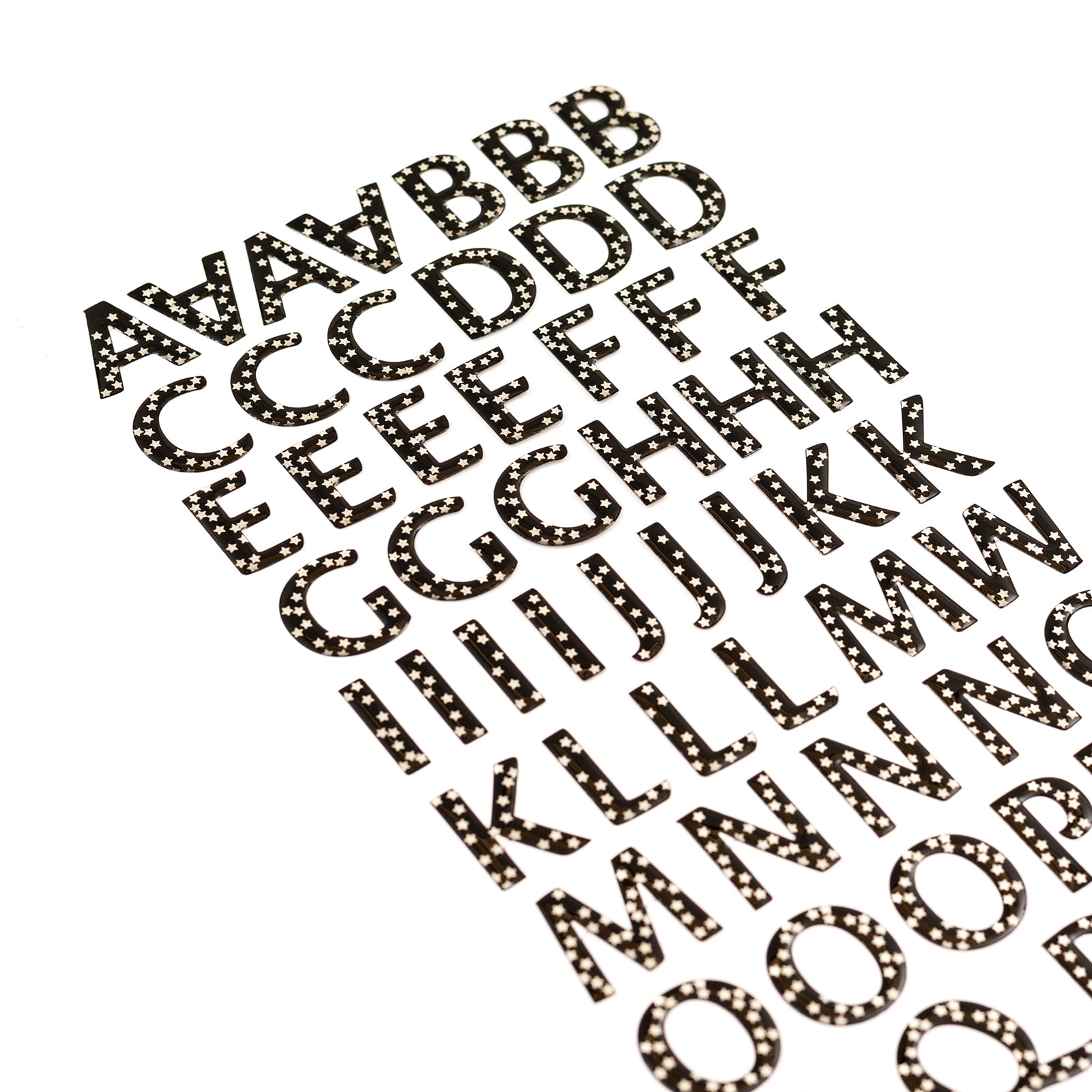 Shaker Stars Alphabet Stickers by Recollections - 1-Inch Black & White ...