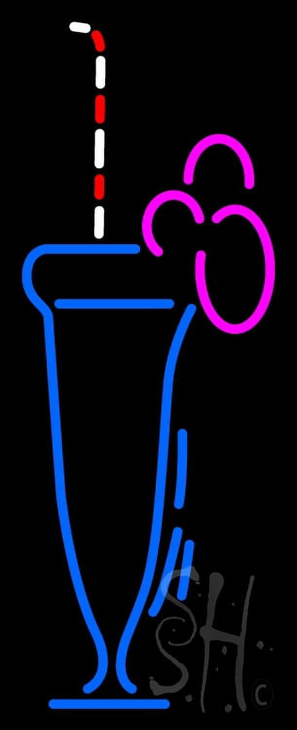 Shakes Glass Logo LED Neon Sign 24 x 10 - inches, Clear Edge Cut ...