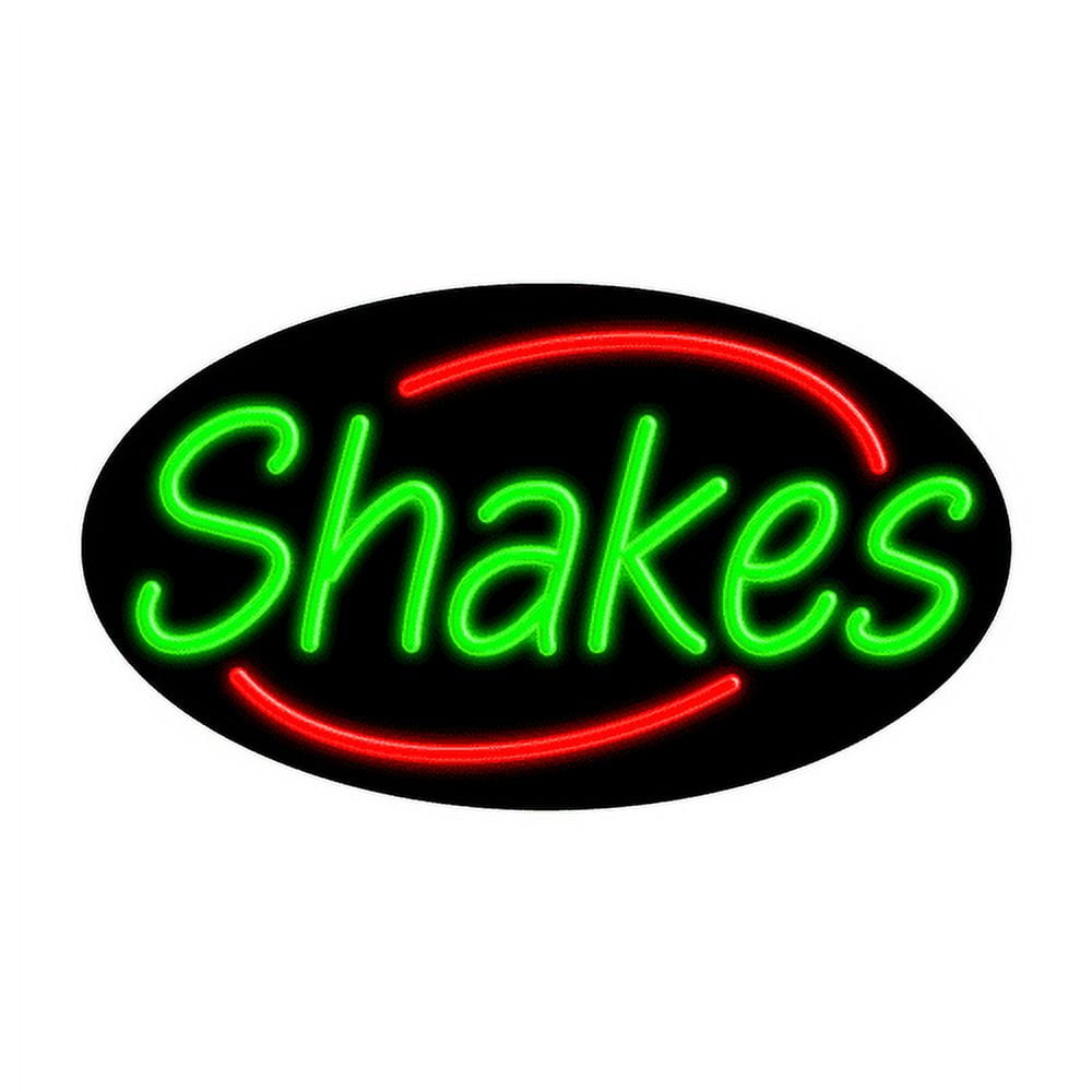 Shakes-Glass Neon Sign Made in USA - Walmart.com