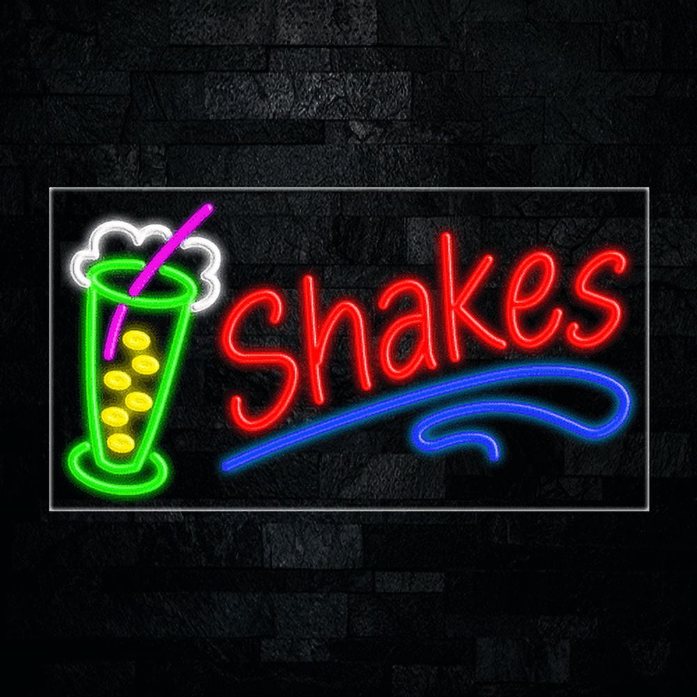 Shakes LED Neon Sign 33"L x 18"H #31778 - Walmart.com