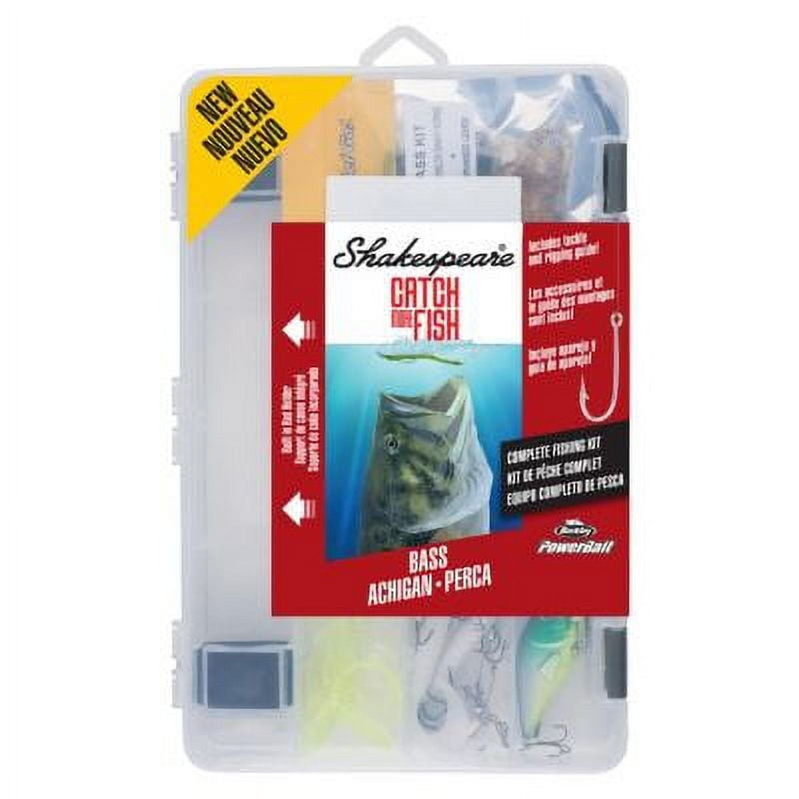 Shakespeare Catch More Fish Bass Tackle Box Kit - Walmart.com