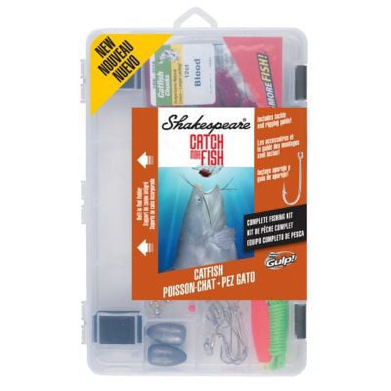 Shakespeare Catfish Tackle Box Kit with Durable Plastic Construction ...