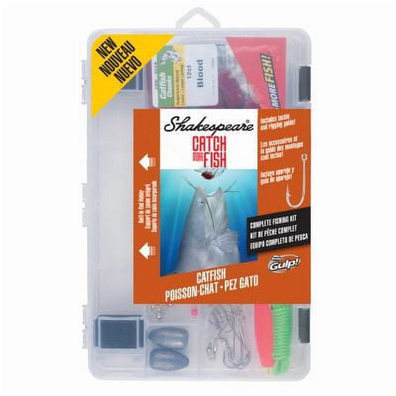 Shakespeare Catfish Tackle Box Kit with Durable Plastic Construction ...