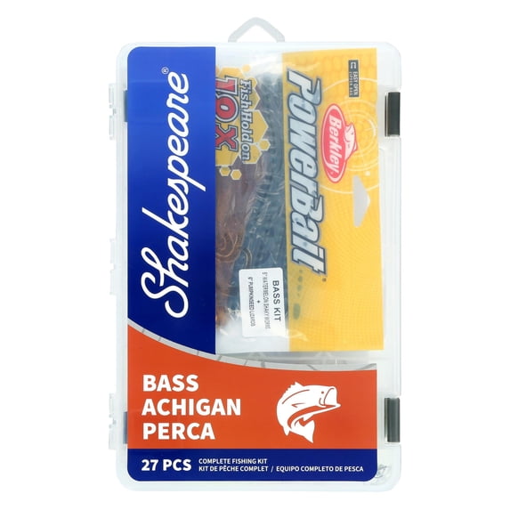 Shakespeare Catch More Fish Bass Tackle Box Kit, Fishing Tackle Box ...